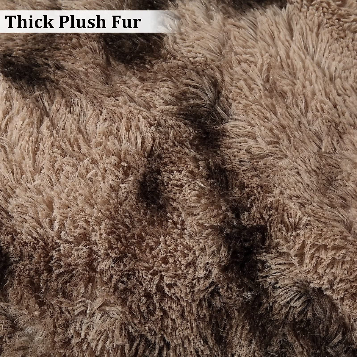 COZYLOOM Large Shag Rug 9x12 Modern Shag Area Rug Thick Plush Brown Rug Ultra Soft Fluffy Rug High Pile Non-Shedding Shaggy Rug Living Room Bedroom Kids Baby Room Playroom Dorm Indoor Throw Carpet