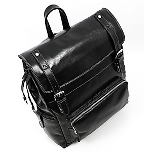 Time Resistance Leather Backpack Travel Bag Carry On Full Grain Real Leather Bag