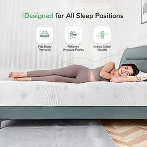Novilla Full Mattress, 10 Inch, Cooling Memory Foam, Medium Firm, White