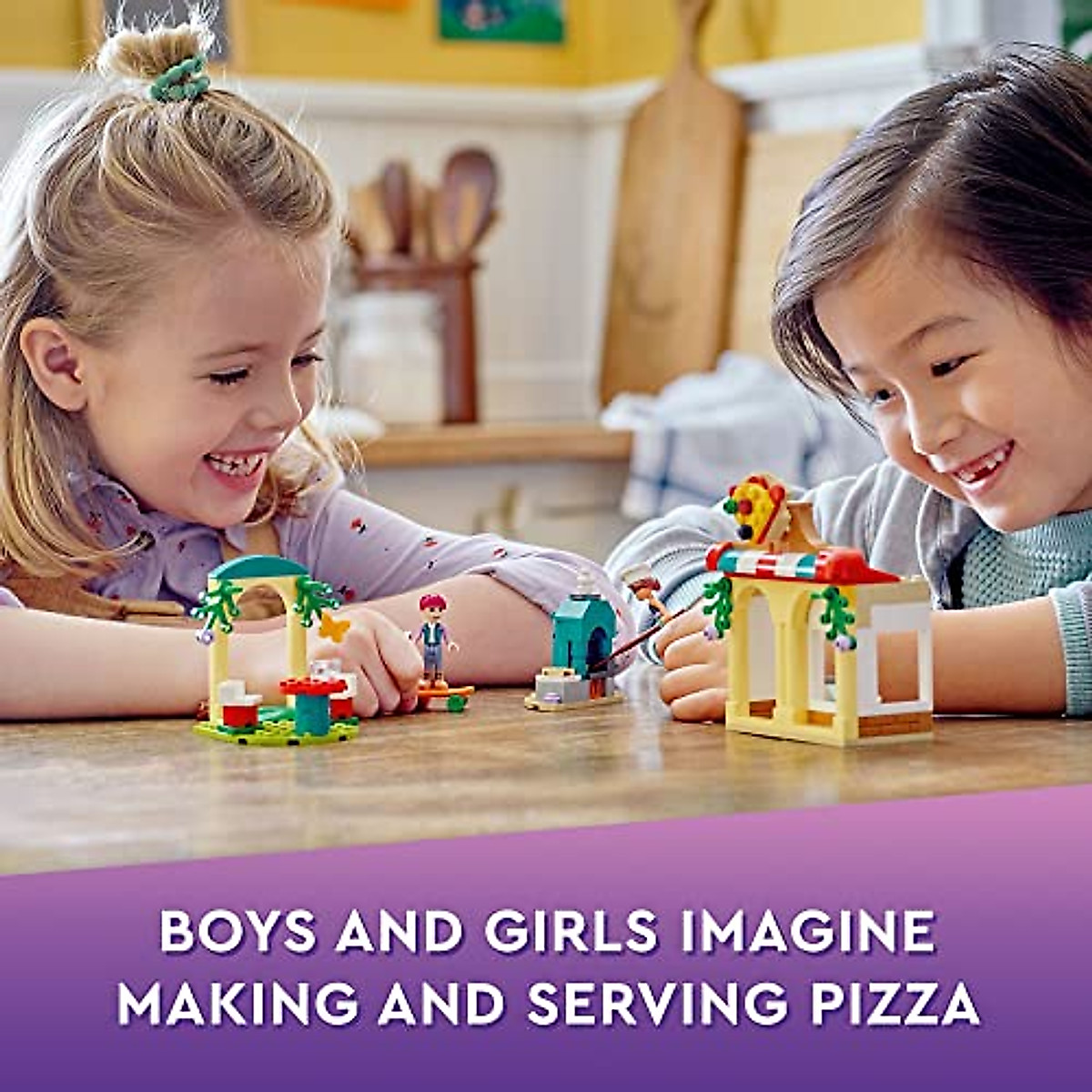 LEGO Friends Heartlake City Pizzeria 41705 Restaurant Set, Creative Gift for Grandchildren, Toys for Kids 5 Plus Years Old with Olivia & Ethan Mini-Dolls