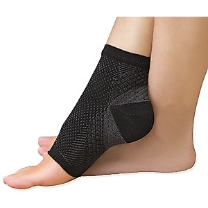 Bcurb Ankle Sleeve (3 Pair) Plantar Fasciitis for Men Women Foot Heel Arch Support Ankle Compression Socks Reduce Swelling Joint Pain Injury Recovery Achilles Tendon (Black,"Large/X-Large")