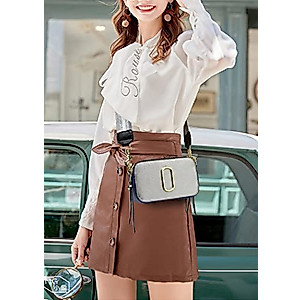 Women Crossbody camera Bags Small Shoulder PU Leather Handbags Cell Phone Purse thick strap cross bodys Clutch
