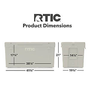 RTIC 145 QT Ultra-Tough Cooler Hard Insulated Portable Ice Chest Box for Beach, Drink, Beverage, Camping, Picnic, Fishing, Boat, Barbecue, Olive