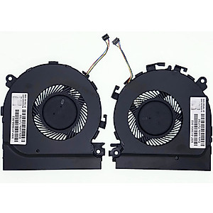 Replacement CPU + GPU Cooling Fan for HP Spectre X360 15-CH 15-CH000 15-CH011DX 15-CH075NR 15-CH008CA 15-CH010CA NS75C00-17J22 NS75C00-17J21 P/N: L17605-001 L17606-001, 4 Pins 4 Wires