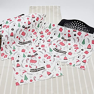 100 pcs Christmas Food Paper Sheets, Sandwich Wrapping Greaseproof Paper Sheets, Bread/Rolls Deli Paper Liners, Baskets Lining Wrappers for Fish & Chips or Burger & Fries (12"x12")