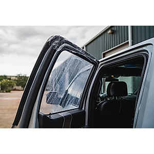 Big Tape Window Plastic Barrier Film – 2 Pack of 12 Feet XL Roll of Plastic for Windows – 17.5 Inch Wide Car Tape for Broken Windows – Waterproof, No Sticky Residue – Easy DIY Installation.