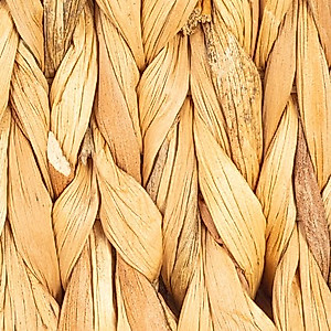 Household Essentials Rectangular Water Hyacinth Nesting Basket Set with Lid, Natural, Set of 3