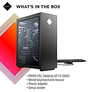 OMEN 25L Gaming Desktop PC, NVIDIA GeForce GTX 1660 Super, 10th Generation Intel Core i5-10400F Processor, HyperX 8 GB RAM, 512 GB SSD, Windows 10 Home (GT12-0020, 2020)