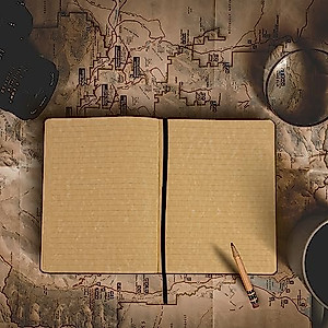 Samsill Vintage Hardcover Notebook, 200 Lined Notebook Pages, Brown, 7.5 x 10 Inch