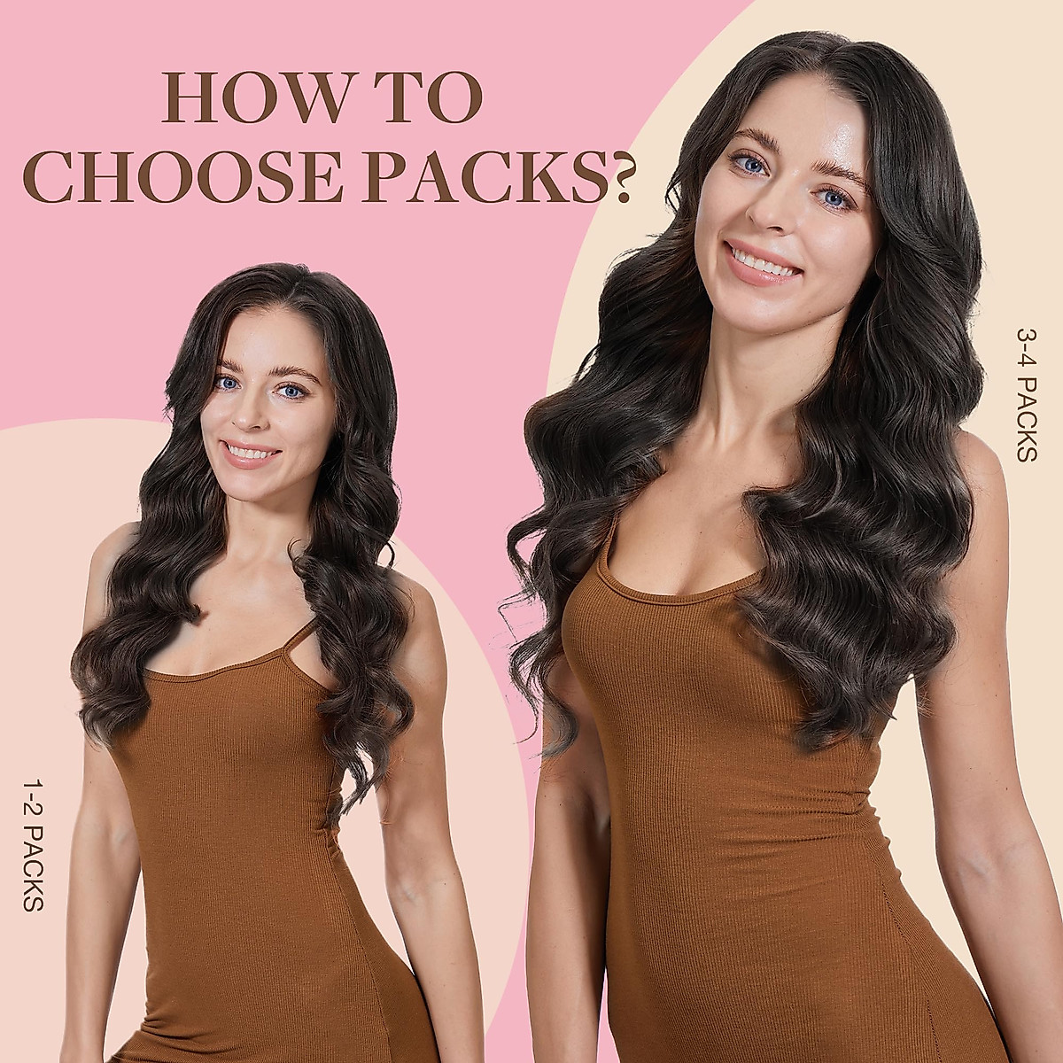 GOO GOO Tape in Hair Extensions Human Hair, 1B Natural black, 20inch 50g 20pcs, Thick Ends Straight Seamless Tape in, Invisible Tape in Hair Extensions Human Hair