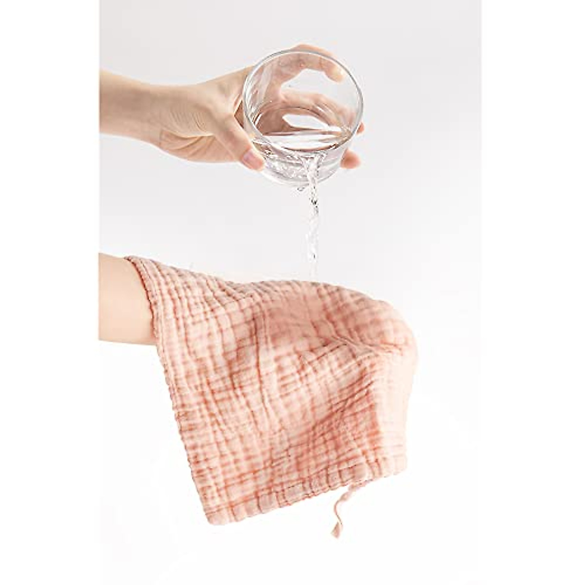 Konssy 6 Pack Baby Muslin Washcloths for Unisex 100% Cotton Wash Cloth Set for Baby Face Body Comfy and Soft for Newborn Infants Kids Girls and Boys