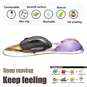 LNIUB Japanese Anime Girl Kasugano Sora 3D Mousepads, Ergonomics Silicon Gel Working Mice Mat, Gaming Wrist Cushion Pad (Green)