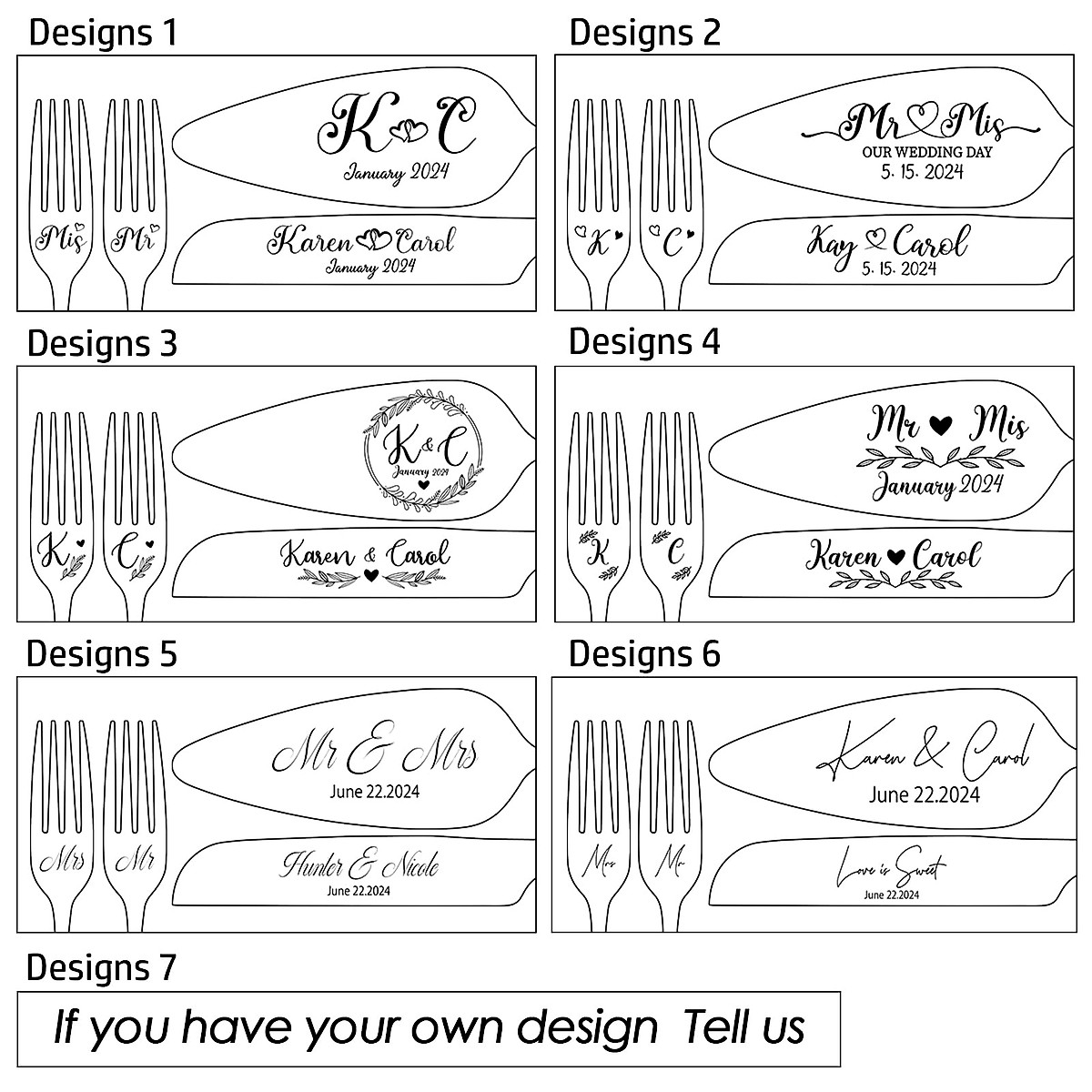 Cake Cutting Set for Wedding, Personalized Stainless Steel Cake Knife and Server Set, Vintage Engraved Pastry Pie Server Cake Pizza Cutter for Wedding, Birthday, Anniversary, Bridal Gift(Silver)