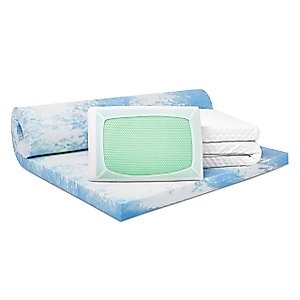 Sealy 3-in-1 Cool Comfort Full Mattress Topper and Pillow Set