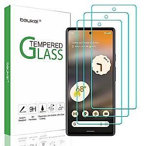 beukei (3 Pack) Compatible for Google Pixel 6a 5G / Google Pixel 6a Screen Protector Tempered Glass,Touch Sensitive,Case Friendly, 9H Hardness