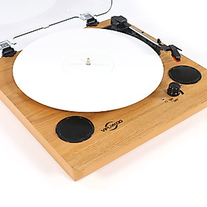RAIIYA Acrylic Turntable White Slipmat - for 12'' LP Player, Anti-Static, Improved Audio, Less Vibration Complete with Microfiber Cloth (RA-VYL-WH1)