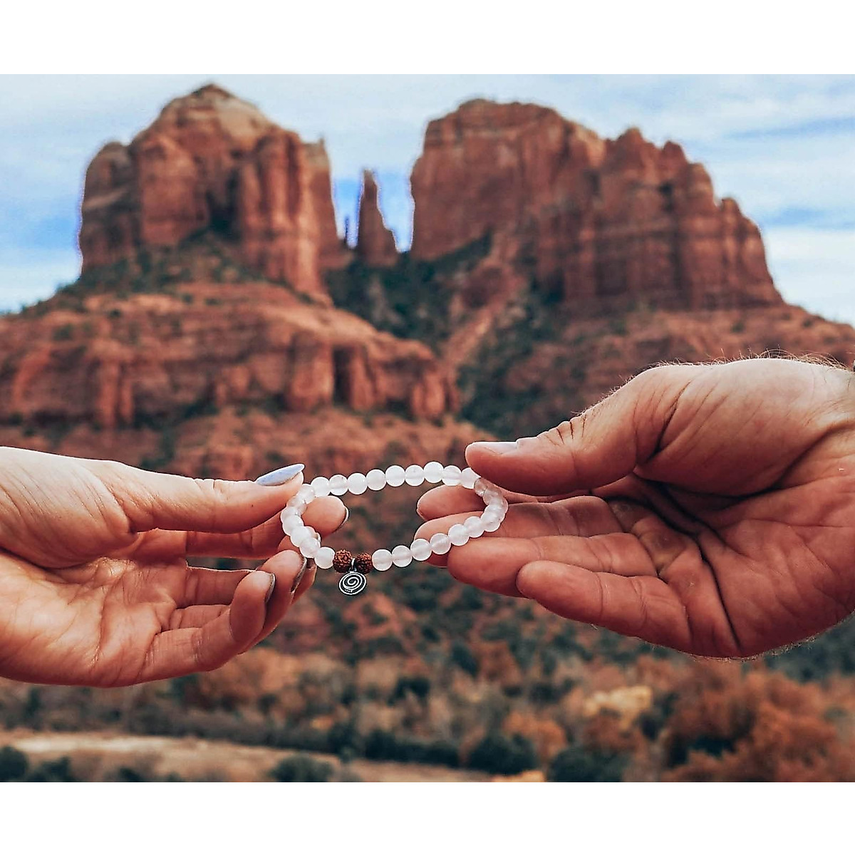 Gratitude Gifted Rose Quartz Bracelet for Women with Sterling Silver Gratitude Charm - Healing Crystal Jewelry, Appreciation Gift, Thankfulness Bracelet, Positive Energy & Emotional Balance.