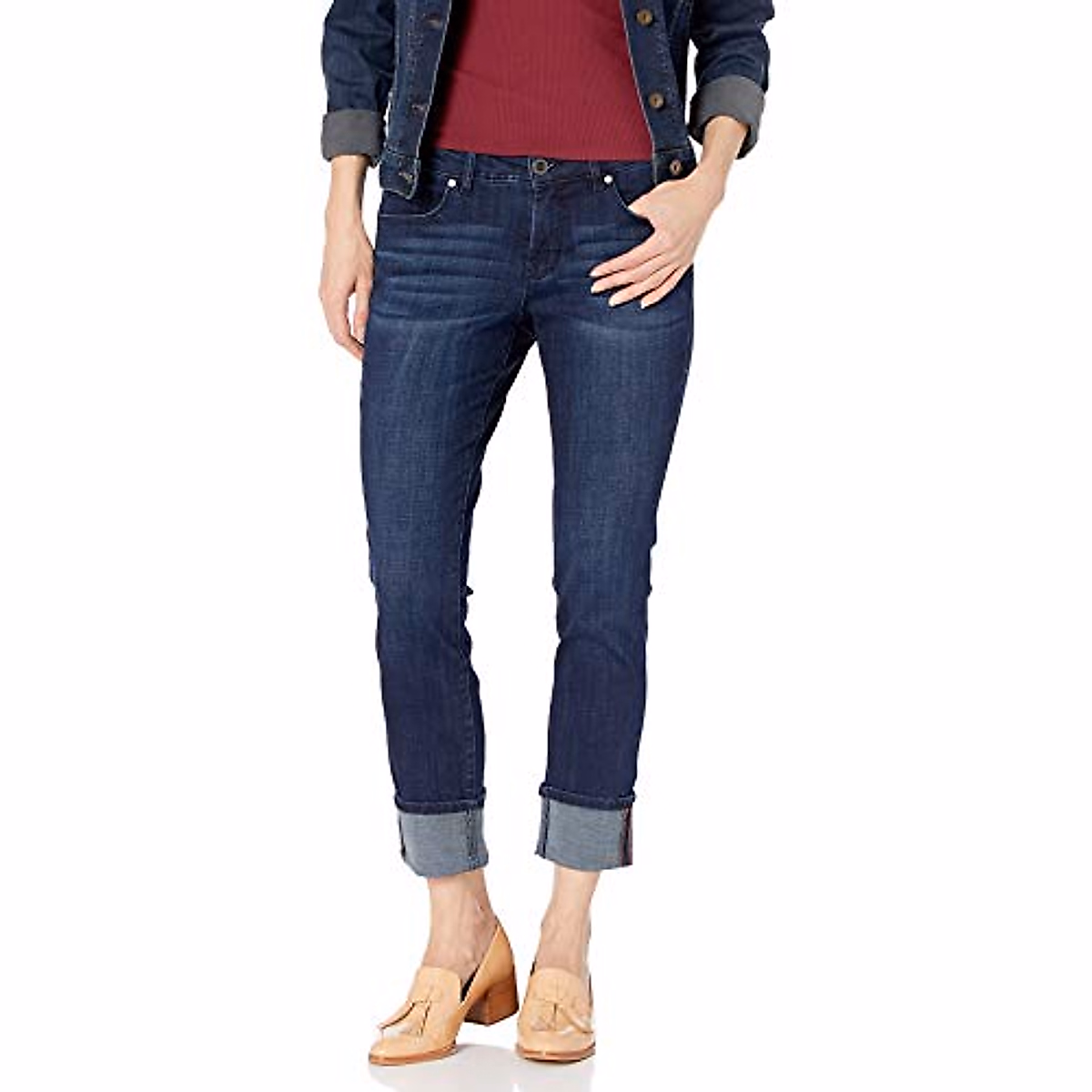 Jag Jeans Women's Maddie Pull-On Skinny Cuffed Jean, Night Breeze, 0