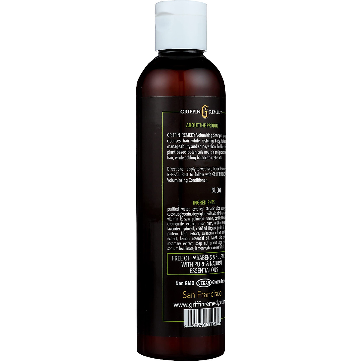 GRIFFIN REMEDY Volumizing Shampoo, 8 FZ