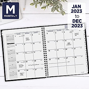 AT-A-GLANCE 2023 Monthly Planner, DayMinder, 7" x 8-1/2", Medium, Monthly Tabs, Hardcover, Black (G400H00)