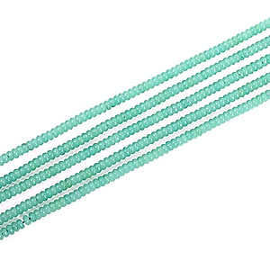 Natural Stone Rondelle Beads for Jewelry Making,Loose Beads for DIY Bracelet Necklace Jewelry Making (2x4mm) (Green)
