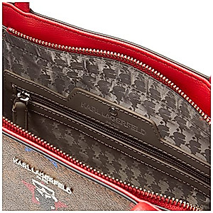 Karl Lagerfeld Paris womens Maybelle Crossbody Cross Body, Brown/Khaki/Black Multi Maybelle, One Size US