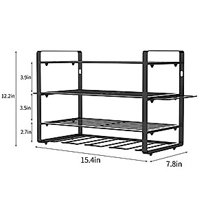Arcwares Power Tool Organizer Wall Mount 4 Layer, 4 Drill Holder, Heavy Duty Garage Tool Organizer and Storage, Power Tool Storage Rack with Screwdriver Holder Plier Holder Hammer Holder