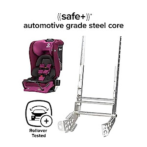 Diono Radian 3RXT SafePlus, 4-in-1 Convertible Car Seat, Rear and Forward Facing, SafePlus Engineering, 3 Stage Infant Protection, 10 Years 1 Car Seat, Slim Fit 3 Across, Purple Plum