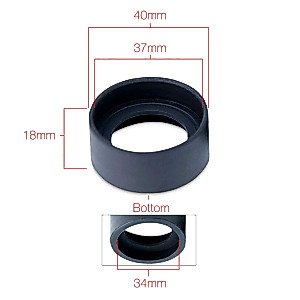 BoliOptics Microscope Eye Guards, 34mm Rubber Eye Cups, Foldable (Pair) SZ05013911