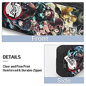 QIDOZVIY Anime Pencil Case Multifunction Stationary Bag with Zipper Durable Pencil Pouch Large Capacity Pen Bag for Men Women Teen Boy Girl