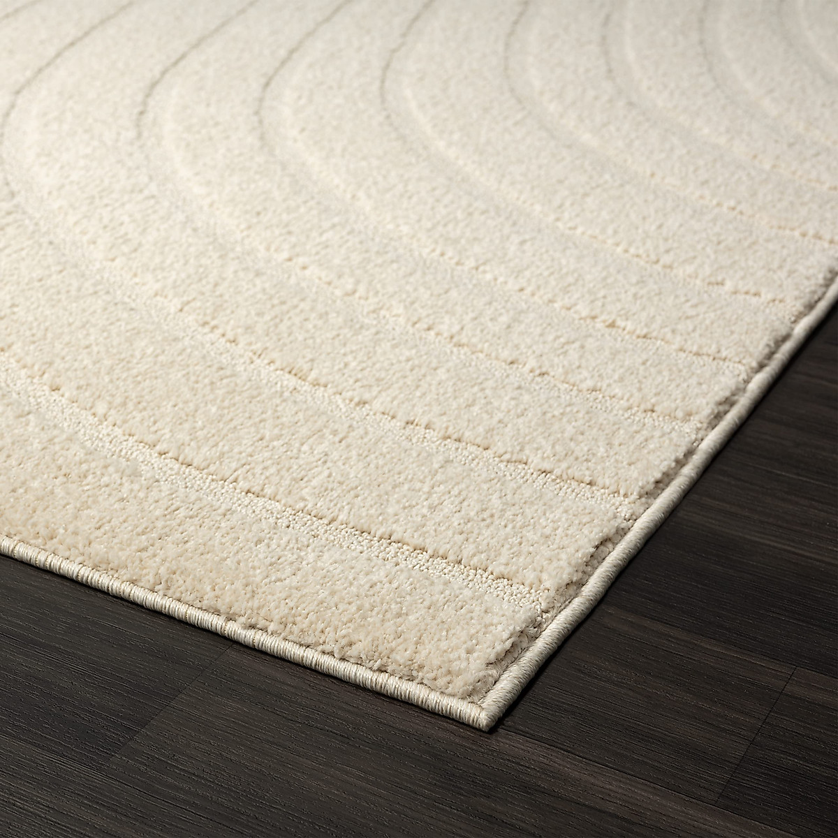 LUXE WEAVERS Modern Geometric Wave Cream 4x6 Area Rug