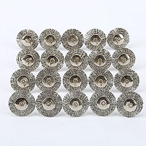 60 Pcs Wire Brushes Set, Rocaris Steel Wire Wheels Pen Brushes Set Kit Accessories for Rotary Tool