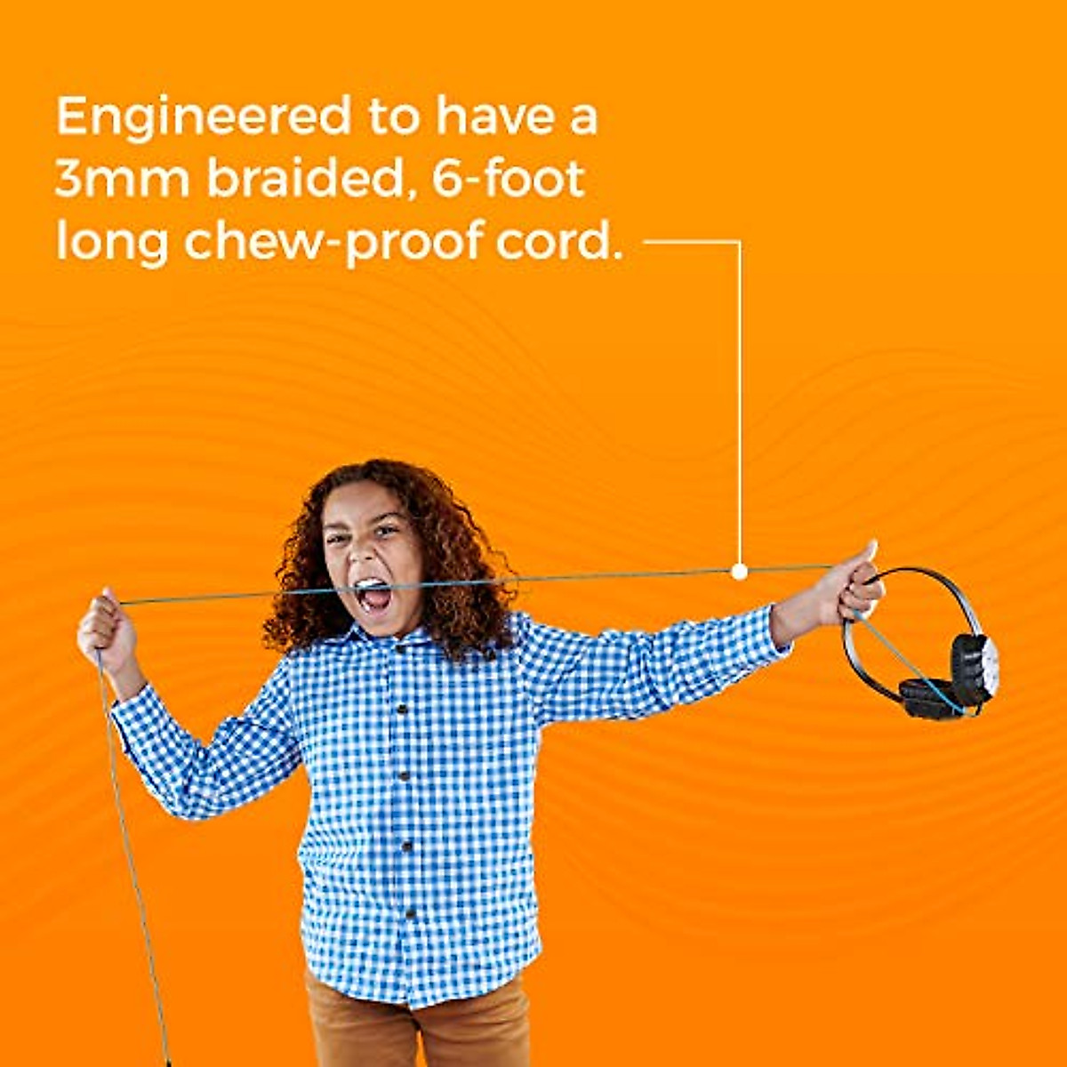 Gumdrop DropTech B1 Headset Over-Ear Headphones for Kids w/Boom Mic, 3.5 mm Chew Proof Cord for K-12, Students & Classroom (Drop Tested, Comfortable, Lightweight, Rugged, Easy Cleaning) - Blue