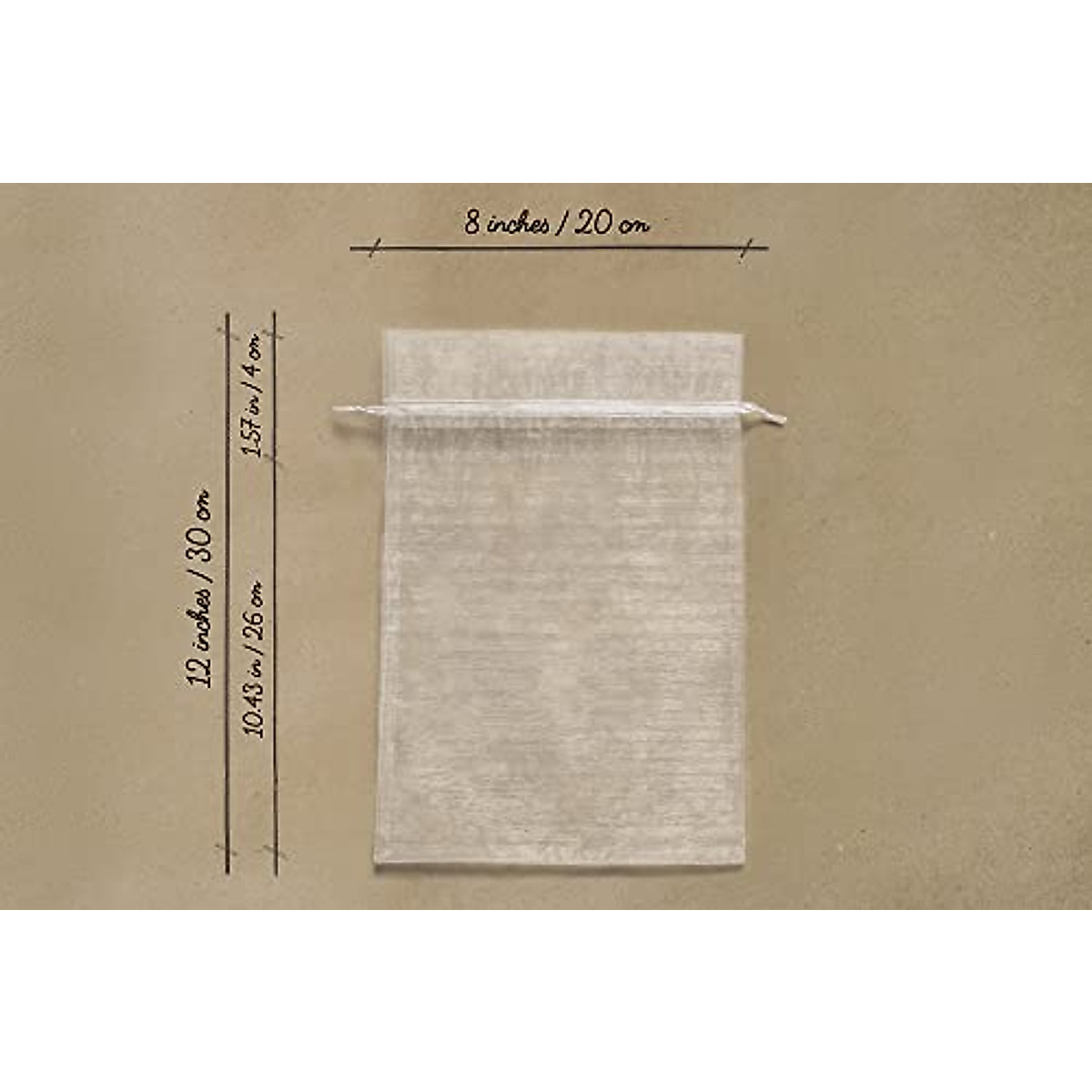 CREATIVE ORGANZA Bags 100Pcs 8x12 inch Large White Gift Pouch with Satin Drawstring Wedding Party Favors Jewelry Cosmetics DIY