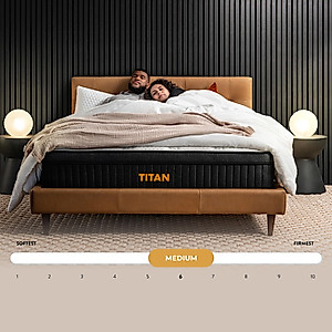 Brooklyn Bedding Titan 13" Hybrid Luxe Mattress for Plus Size Sleepers with Cooling Cover, Cal King