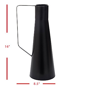 Foreside Home & Garden Black Modern Metal Decorative Vase, 79