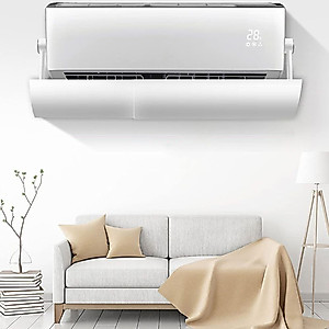 Retractable Air Conditioner Air Deflector, Universal Adjustable Air Conditioning Deflector Air Diverter Cover Telescopic Anti-Wind Baffles Anti Direct Blowing Windshield Wind Guide