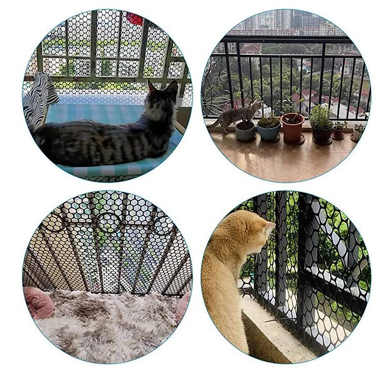 TORIS Plastic Chicken Wire Mesh Hexagonal Plastic Poultry Netting Extruded Plastic Chicken Wire Fence PVC Coated Plastic Poultry Netting (0.4m*4m=1.3ftX13.1ft, Black)