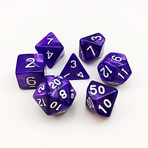 Bescon Multi-Colored RPG Dice Pack of 126 Polyhedral Dice 18 Complete Sets of 7 Dice 18 Red Velvet Bag Packaging