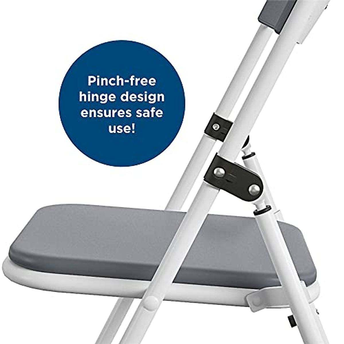 COSCO Kid's 2-Piece Table & Chair Activity Set, Gray & White, Pinch-Free Design, Easy to Clean, Multi-Purpose, No Assembly Required, Portable, for Snacking, Homework, & Games, Gray