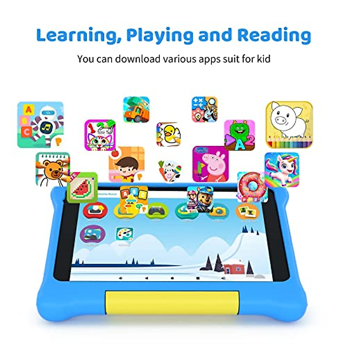 Fullant 7 inch Kids Tablet, Android 11 Tablet for Kid, 2GB RAM 32GB ROM, Quad Core Processor, Kidoz Preinstalled, Parental Control Tablets