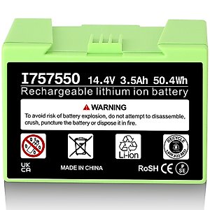 【UPGRADE】3.5Ah 14.4V Replace Battery for iRobot Roomba i7 Battery Replacement + i7 14.4Volt e/i Series J7 J7+ 7150 7550 e5 e5152 e5154 e6 i3 i3+ i4 i4+ Vacuum Cleaner irobot i7 replacement battery