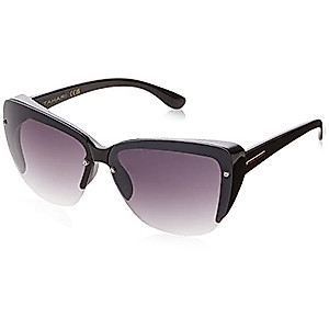 TAHARI womens Th705 Stylish UV Protective Women s Cat Eye Sunglasses Elegant Gifts for Women 66 mm, Black, mm US