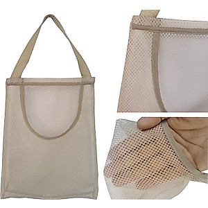 5Pack Hanging Mesh Onion Bags Mesh Garlic Net Bags Reusable Net Storage Produce Bags (Portable open pocket)