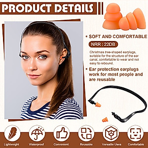 LEIFIDE 24 Pcs Ear Plugs for Shooting Range Banded Shooting Ear Plugs Reusable Washable Ear Protection Plugs Noise Cancelling Lightweight Banded Earplugs for Shooting Range Sleep Work Construction