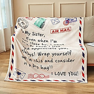 GRDYEAAR Sister Blanket Sister Gifts from Sister & Brother Birthday for Sister Christmas Thanksgiving Valentines Day Blanket Gifts for Soul Sister Big Sister Little Sister