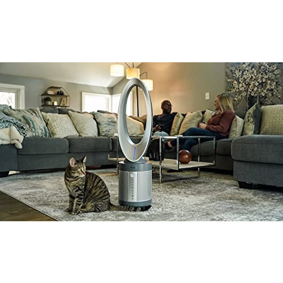 Hunter Fan Company Hunter HPF500 ExtremeAir Tower Air Purifier, 36" Tall, Black/Silver