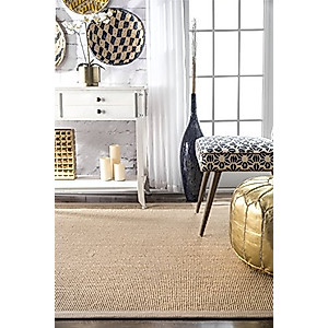 nuLOOM Orsay Machine Woven Sisal Area Rug, 8' x 10', Beige
