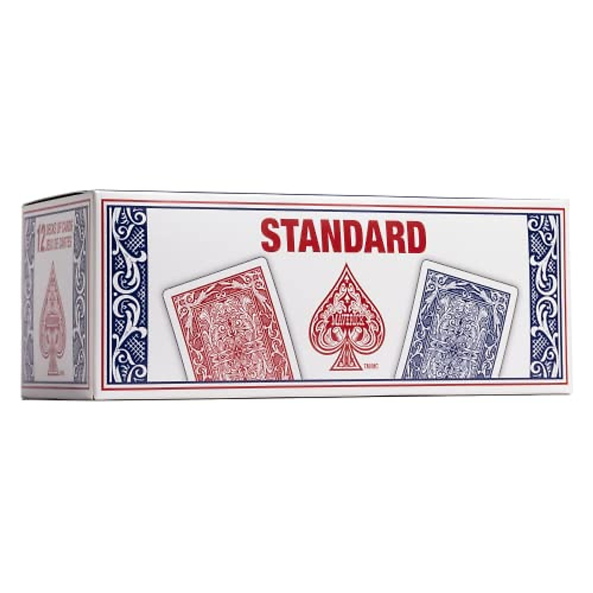 Maverick Playing Cards, Standard Index, Red and Blue, 12 Pack