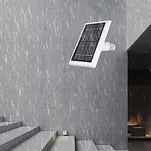 Ring Camera Solar Panel Charger,5W Solar Panels for Ring Stick Up Cam/Ring Spotlight Cam Battery/Spotlight Cam Plus/Spotlight Cam Pro/Outdoor Wireless Security Camera (1, White)